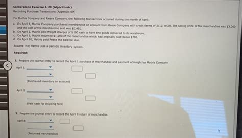 Solved Cornerstone Exercise 6 29 Algorithmic Recording
