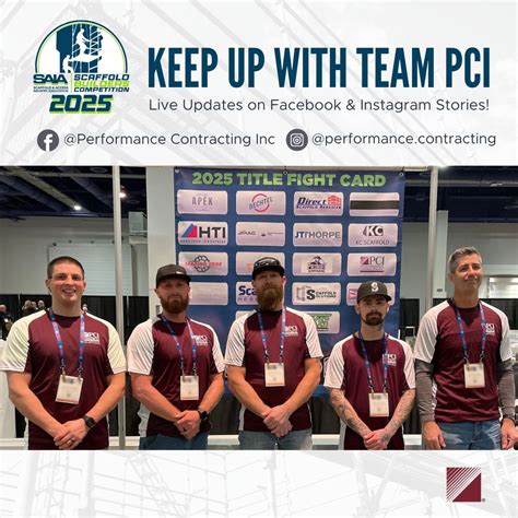 Pciproud Scaffold Scaffoldbuilders Woc2025 Worldofconcrete Performance Contracting Inc