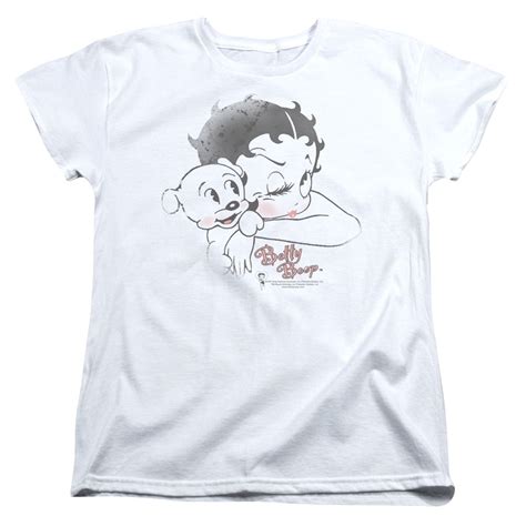Betty Boop Vintage Wink Womens Short Sleeve Shirt Large