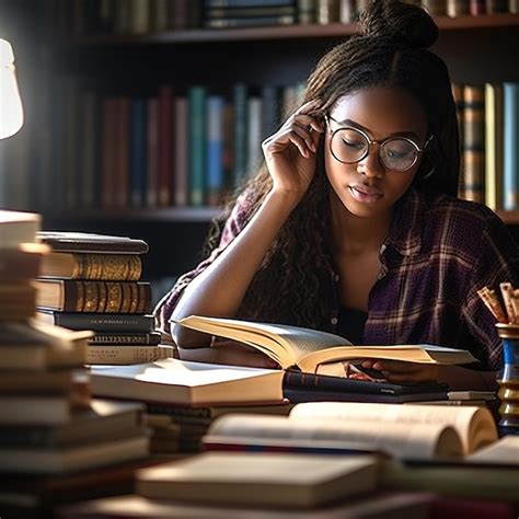 Premium Ai Image Woman Reading A Book
