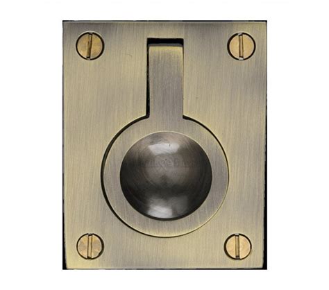 Heritage Brass C6337 Flush Ring Pull Antique Brass Ring Pulls