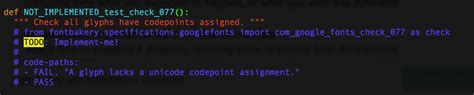 Code Test Check077 Check All Glyphs Have Codepoints Assigned