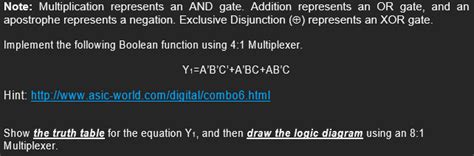 Solved Note Multiplication Represents An AND Gate Addition Course Hero