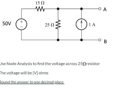 solved 1512 юa 50v 25 12 dia b jse node analysis to find