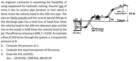 Solved 20070 Conical Nozzle 60 M 13m Datum An Engineer