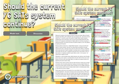 Year 6 Model Text Discussion Should The Current Y6 Sats System