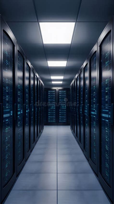 Stockphoto Server Room Data Center Technology Concept 3d Rendering Stock Illustration