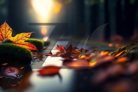 دانلود پس زمینه برگ پاییزی خیس دانلود رایگان فایل لایه باز، Psd، وکتور، لوگو و موکاپ