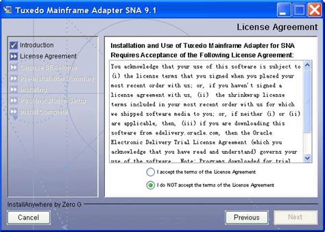 Installing The Tuxedo Mainframe Adapter For Sna Software