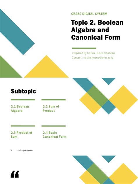 topic 2 boolean algebra and canonical form pdf boolean algebra