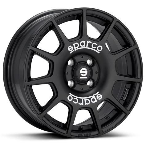 Sparco Terra Matt Black With White Lettering 18x800 5x112 E Rimstyle Uk