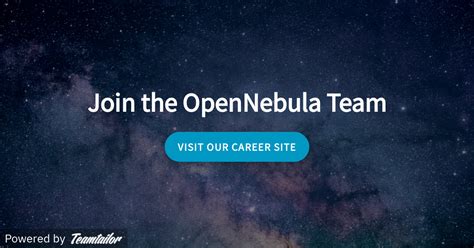 join the opennebula team opennebula systems