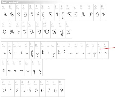 Cursive Standard Font Typography Cursive Fonts
