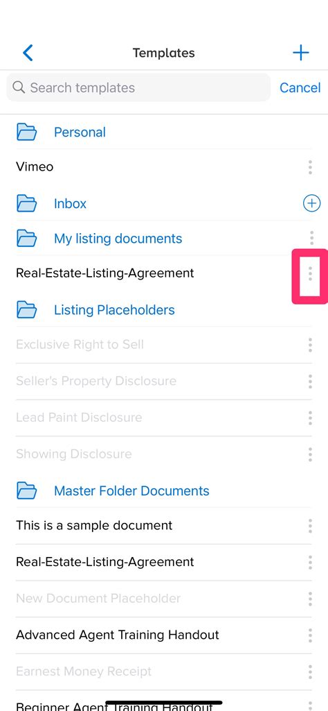 ios managing templates