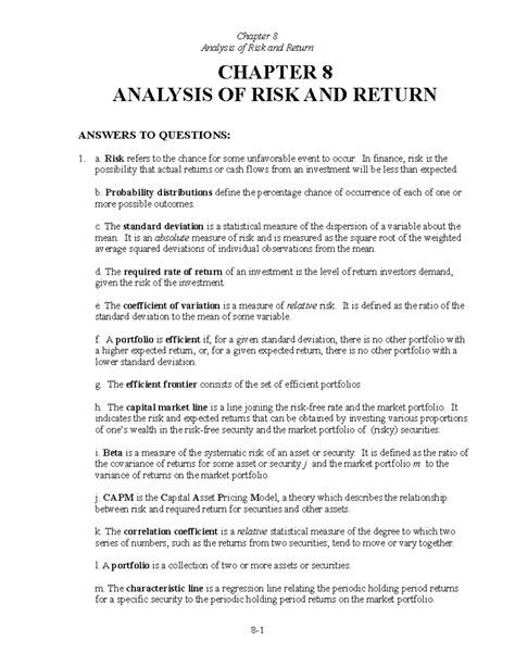 Chapter 8 14th Contemporary Financial Management Sol Analysis Of