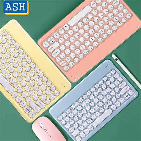 10 Inch Round Cap Bluetooth Keyboard For Xiaomi Redmi Pad SE 11 2023 5 6 Pro 5 6 11inch Max For