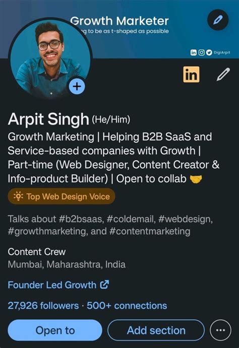 Arpit Singh On Linkedin Linkedin Topvoice Webdesign