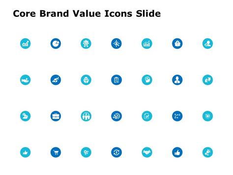 Core Brand Value Icons Slide Ppt Powerpoint Presentation Ideas Outline
