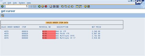 Sap Tech Classical Interactive Report Based On Get Cursor Technique