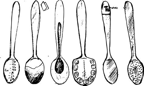 Spoons Sketch At Explore Collection Of Spoons Sketch
