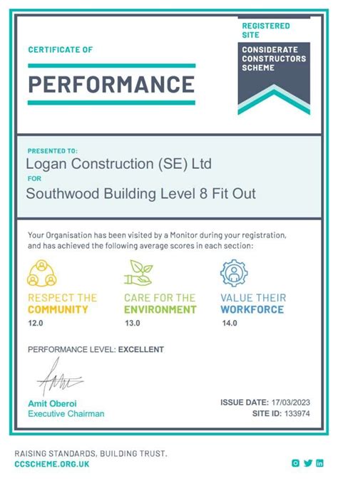 Another Excellent Considerate Constructors Score Logan Construction Another Excellent Considerate Constructors Score Logan Construction