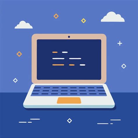 a laptop with the word code on the screen premium ai generated vector