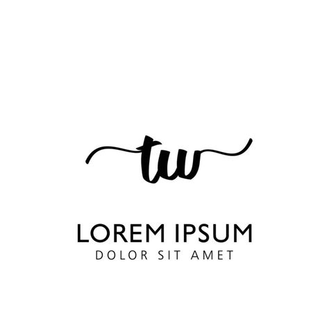Tw Initial Handwriting Template Design 28239759 Vector Art At Vecteezy
