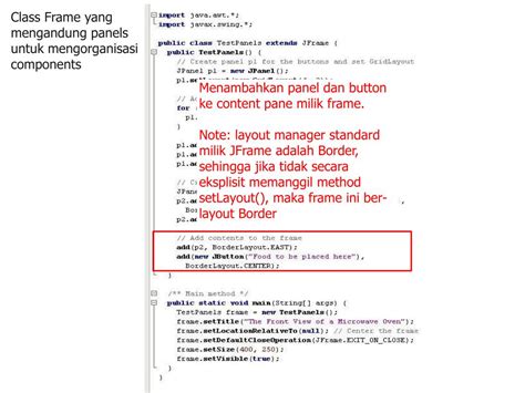 Ppt Pengantar Gui Frames Simple Components Dan Layouts Powerpoint Presentation Id 5425759