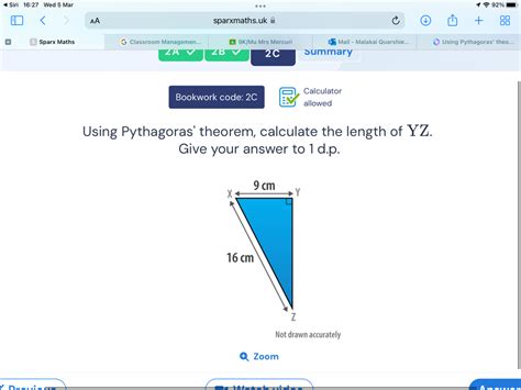 Using Pythagoras Theorem Calculate The StudyX