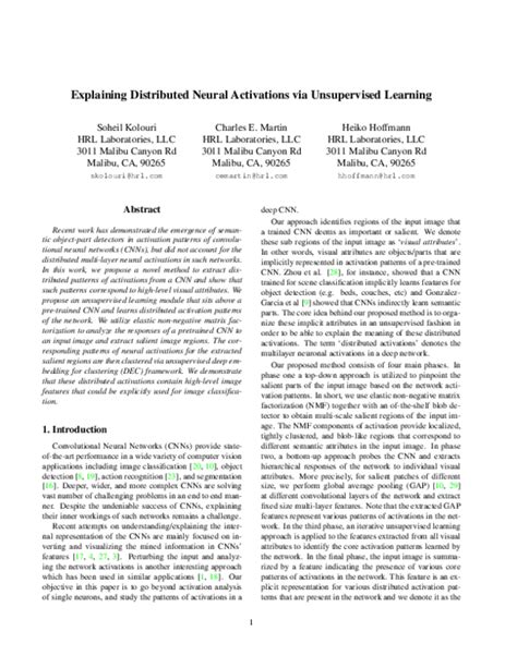 Pdf Explaining Distributed Neural Activations Via Unsupervised Learning Soheil Kolouri And