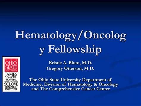 Ppt Hematologyoncology Fellowship Powerpoint Presentation Free