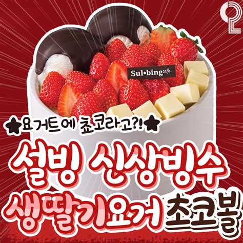 청춘을 즐겨라 설빙딸기 개큰시작🍓 요거트에 초코 생딸기요거초코볼설빙