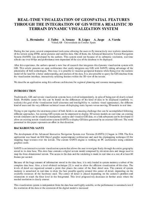 Pdf Real Time Visualization Of Geospatial Features Through