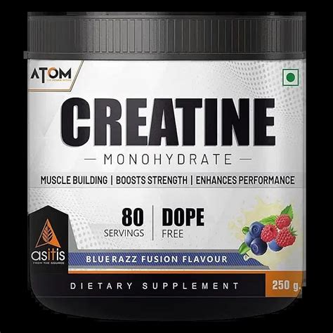 As It Is Atom Creatine Monohydrate 250g Blue Razz 80 Servings