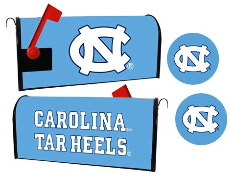 Unc Tar Heels Ncaa Officially Licensed Mailbox Cover And Sticker Set R