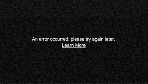 An Error Occurred Please Try Again Later что делать