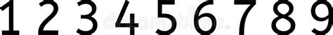 Complete Set Of Numerical Digits From One To Nine Composing A Simple And Clear Sequence Stock