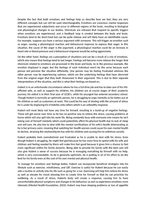 unit 4 assignment q3 despite the fact that both emotions and feelings help us describe how