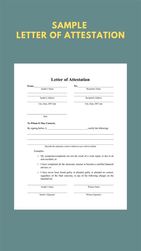 Letter Of Attestation Template Work Injury Lettering How To Become