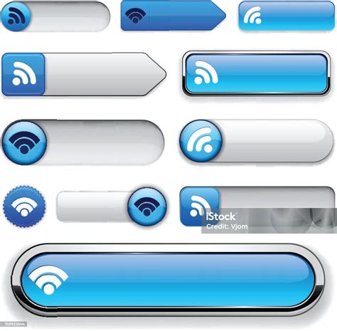 Rss 블루 현대적이다 버튼 Rss에 대한 스톡 벡터 아트 및 기타 이미지 Rss 곡선 그래픽 사용자 인터페이스 Istock