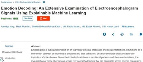Anindya Nag On Linkedin Title Emotion Decoding An Extensive Examination Of Electroencephalogram…
