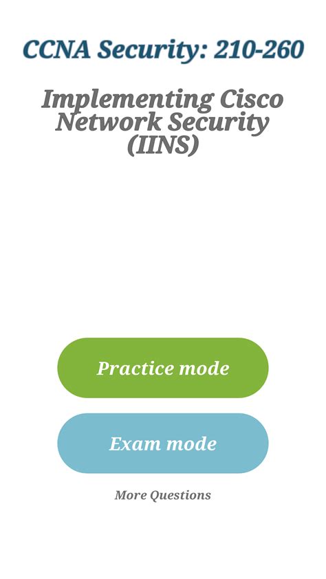 Cisco Ccna Security 210 260 Iins Exam App On Amazon Appstore