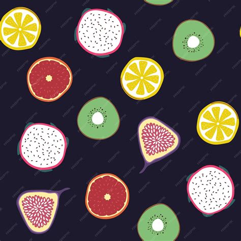 Premium Vector Sliced Citrus Fruits Array