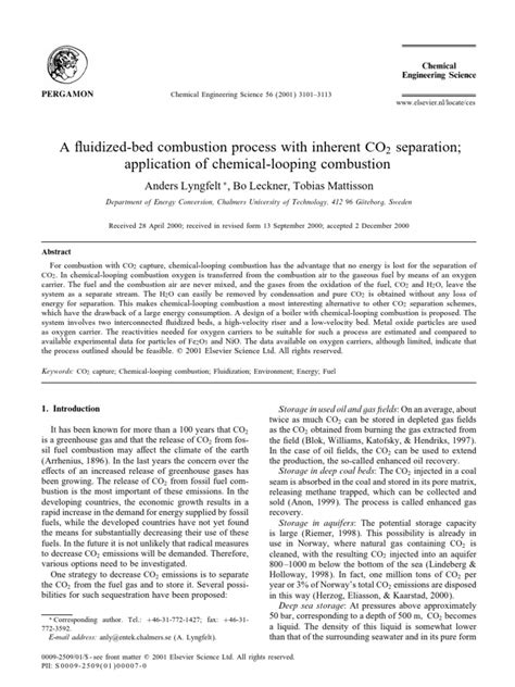 A Fluidized Bed Combustion Process With Pdf Fuels Combustion