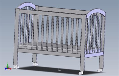 婴儿床 1 Solidworks 2011 模型图纸免费下载 懒石网
