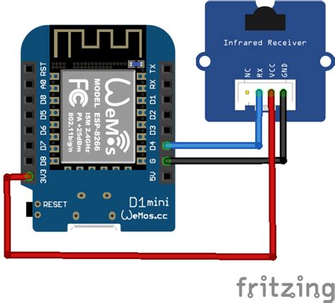 Wemos Infrared Receiver Example Esp8266 Learning