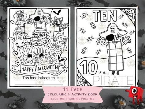 Numberblocks Halloween Coloring Pages
