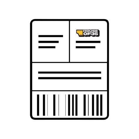 Ship To House Of 35 Shipping Label