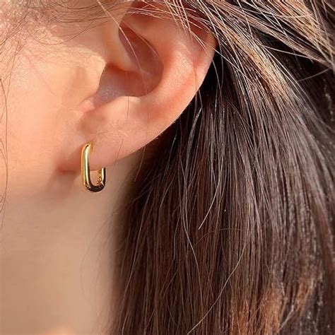 Milacolato 925 Sterling Silver Small Hoop Earrings For Women 18k Gold