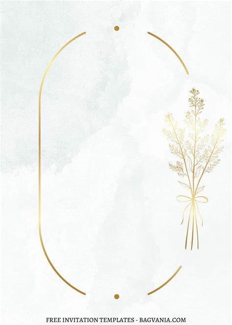 Free 8 Gilded Gold Floral Enlace Canva Wedding Invitation Templates